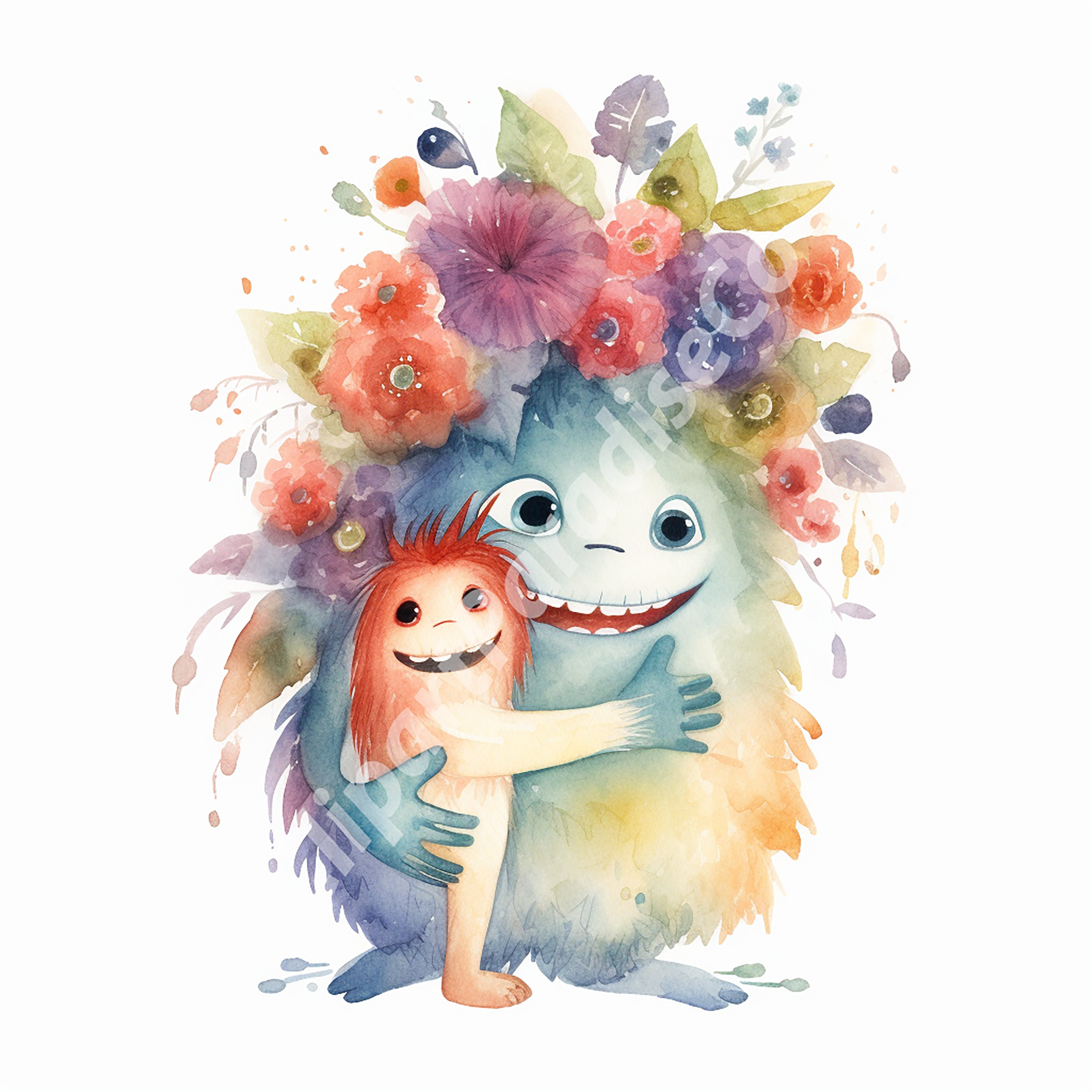 15 Monster Mother & Child Clipart Collection:15 High Quality - Etsy