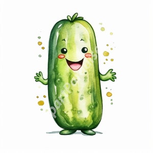 10 Cute Pickle Clip Art Collection: 10 High Quality Images for Digital ...