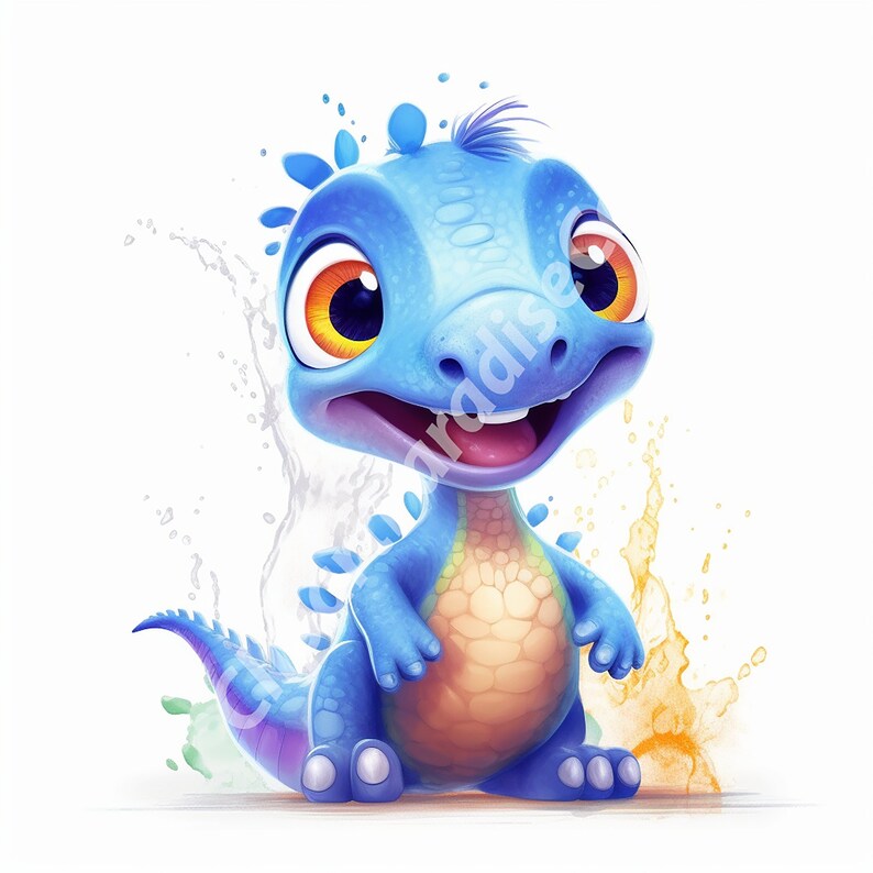 8 Cute Dinosaur Clip Art Collection: 8 High Quality Images for Digital ...