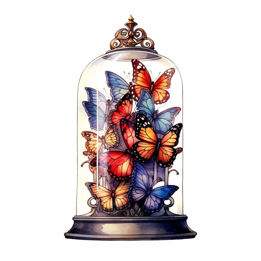 8 Butterfly Jar Clipart : 8 High Quality Images Collection -perfect for ...