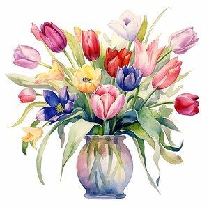 120 Flowers of All Seasons Clipart : 120 Water Color High Quality ...