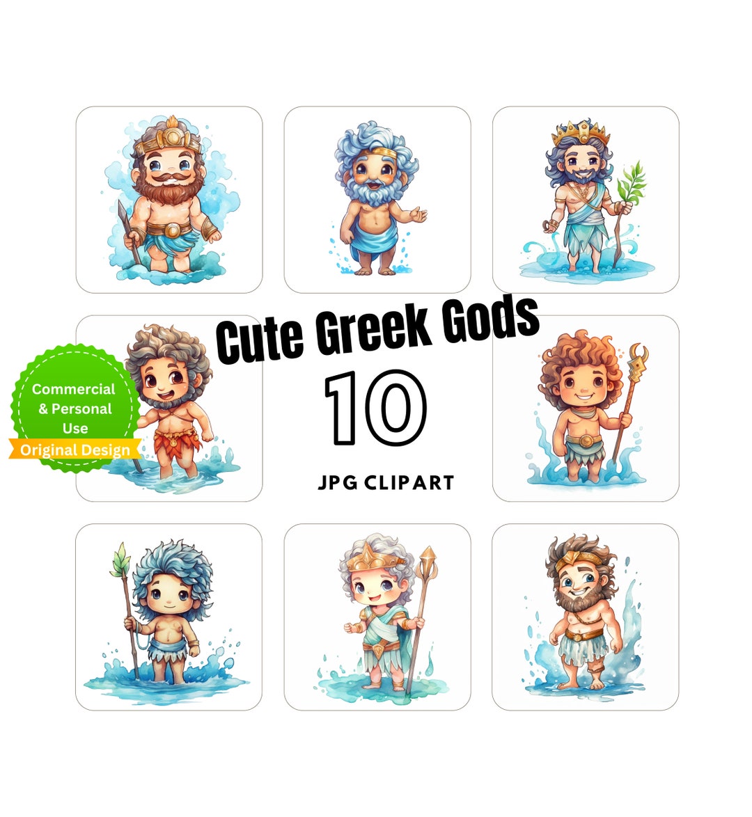 10 Cute Greek God Clipart Collection: High Quality Images Instant ...