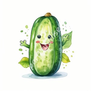 10 Cute Pickle Clip Art Collection: 10 High Quality Images for Digital ...