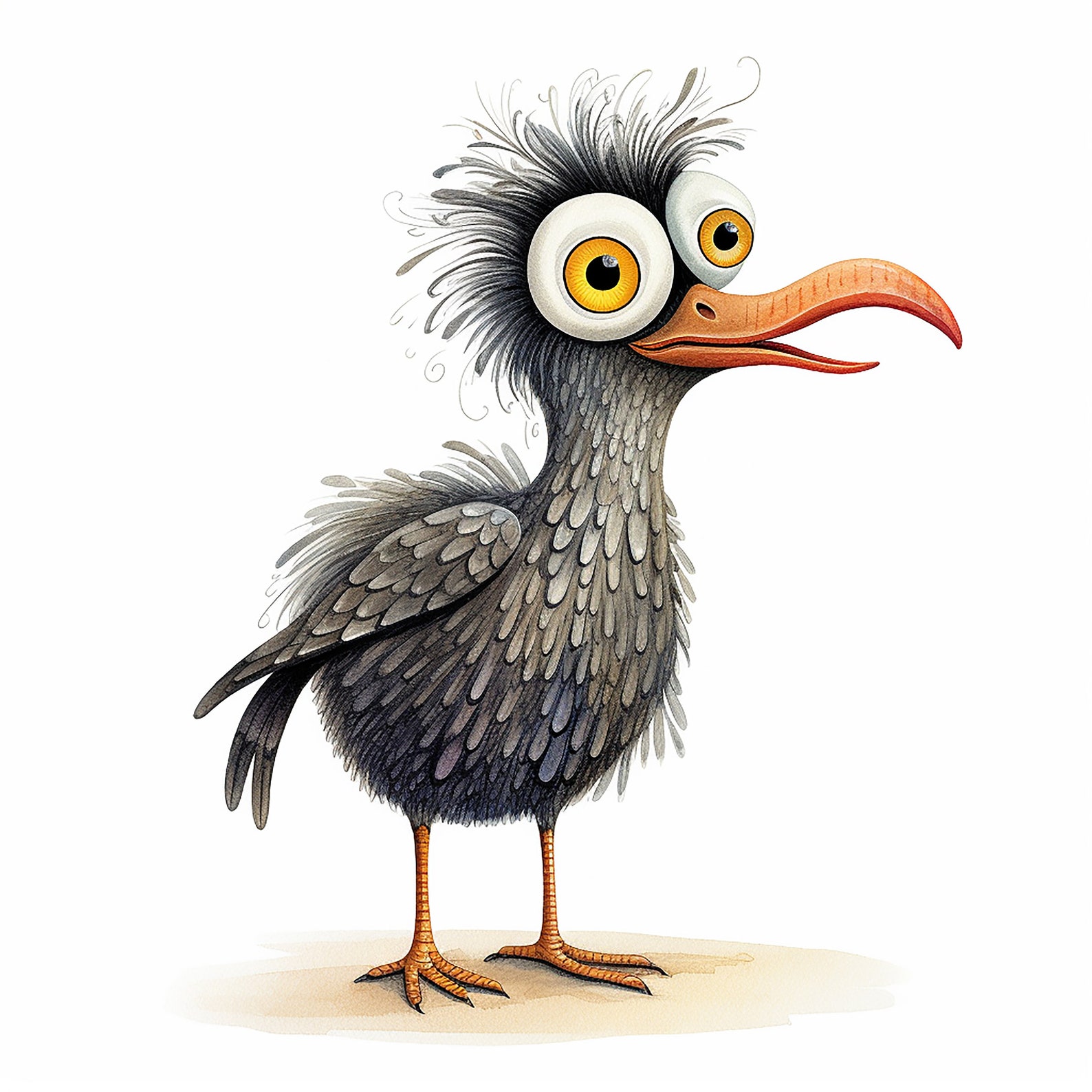 13 Cute Ugly Bird Clipart : 13 High Quality Images Collection -instant ...