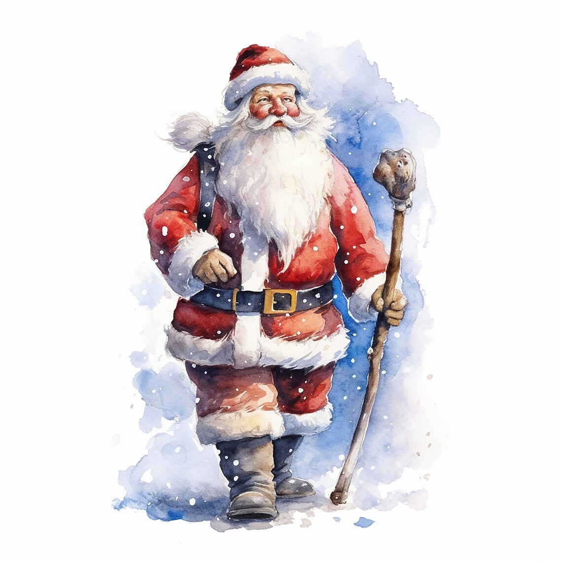 50 Santa Claus Clipart : Water Color Jpg instant Download - Etsy