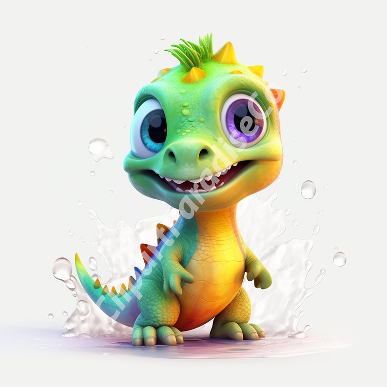 8 Cute Dinosaur Clip Art Collection: 8 High Quality Images for Digital ...