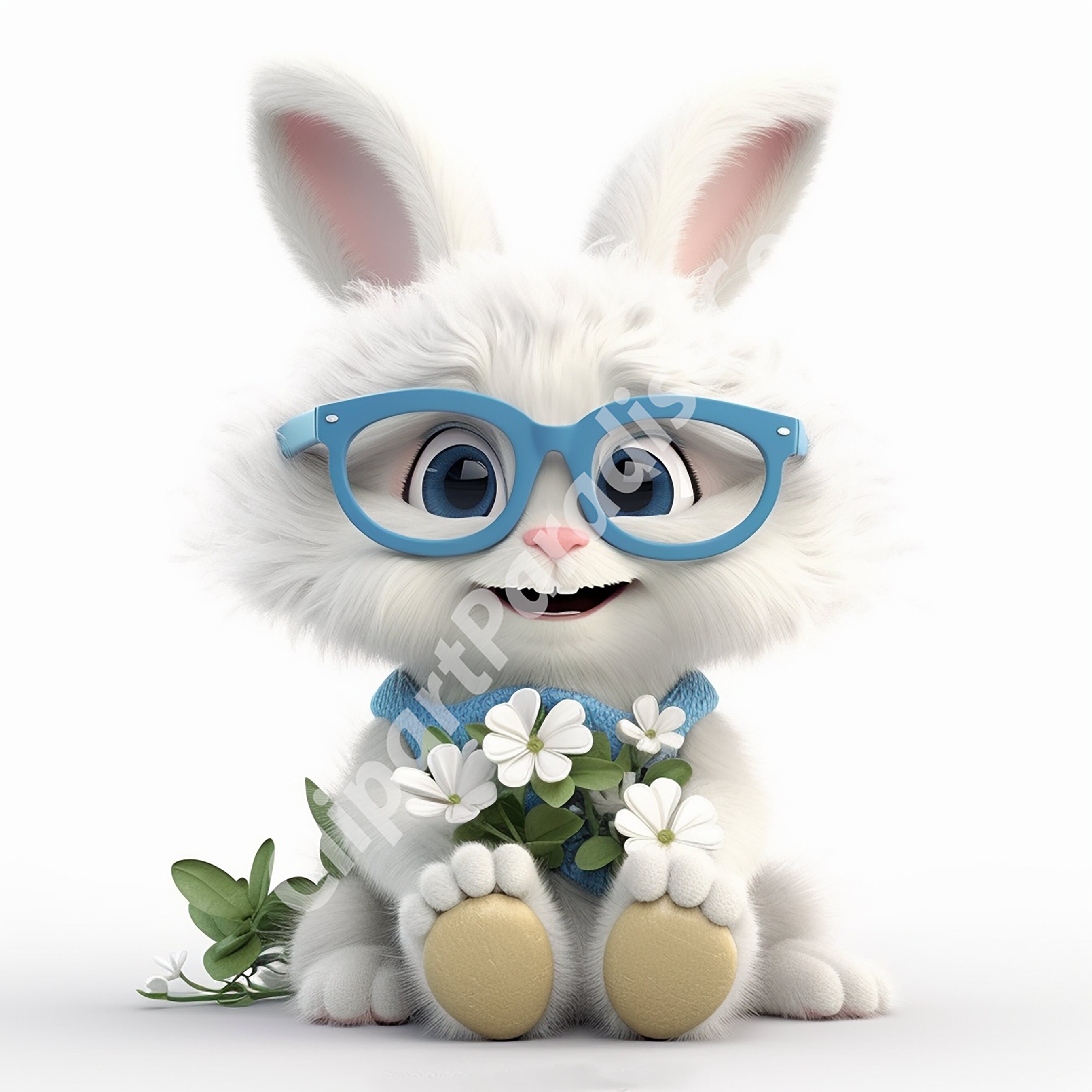 Bunny Clip Art Collection: 15 High Quality Images Bundle 3th Digital ...