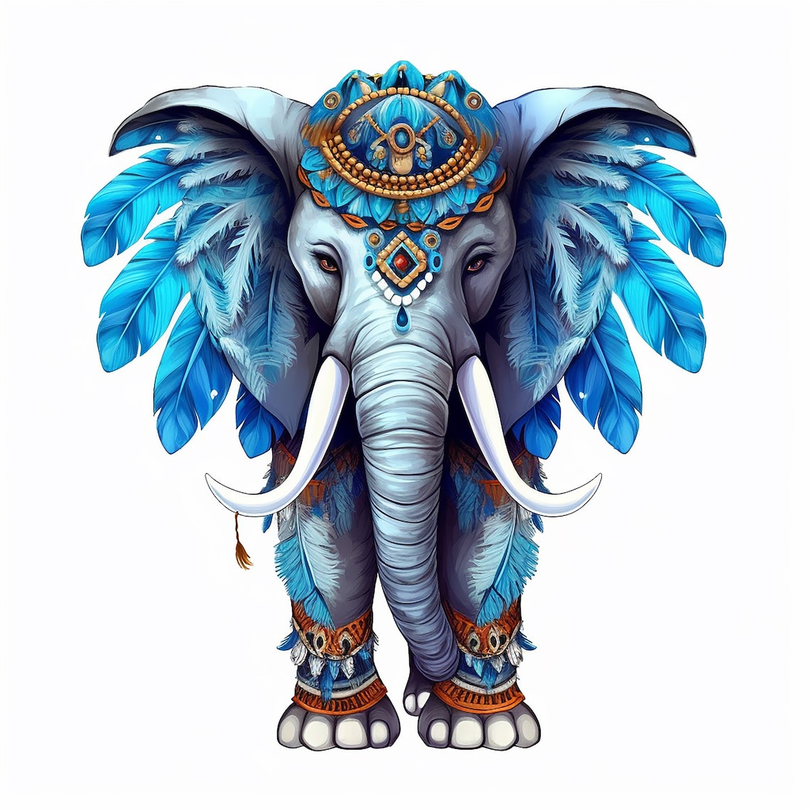 6 Tribal Elephant Clip Art Collection: 6 High Quality Images for ...