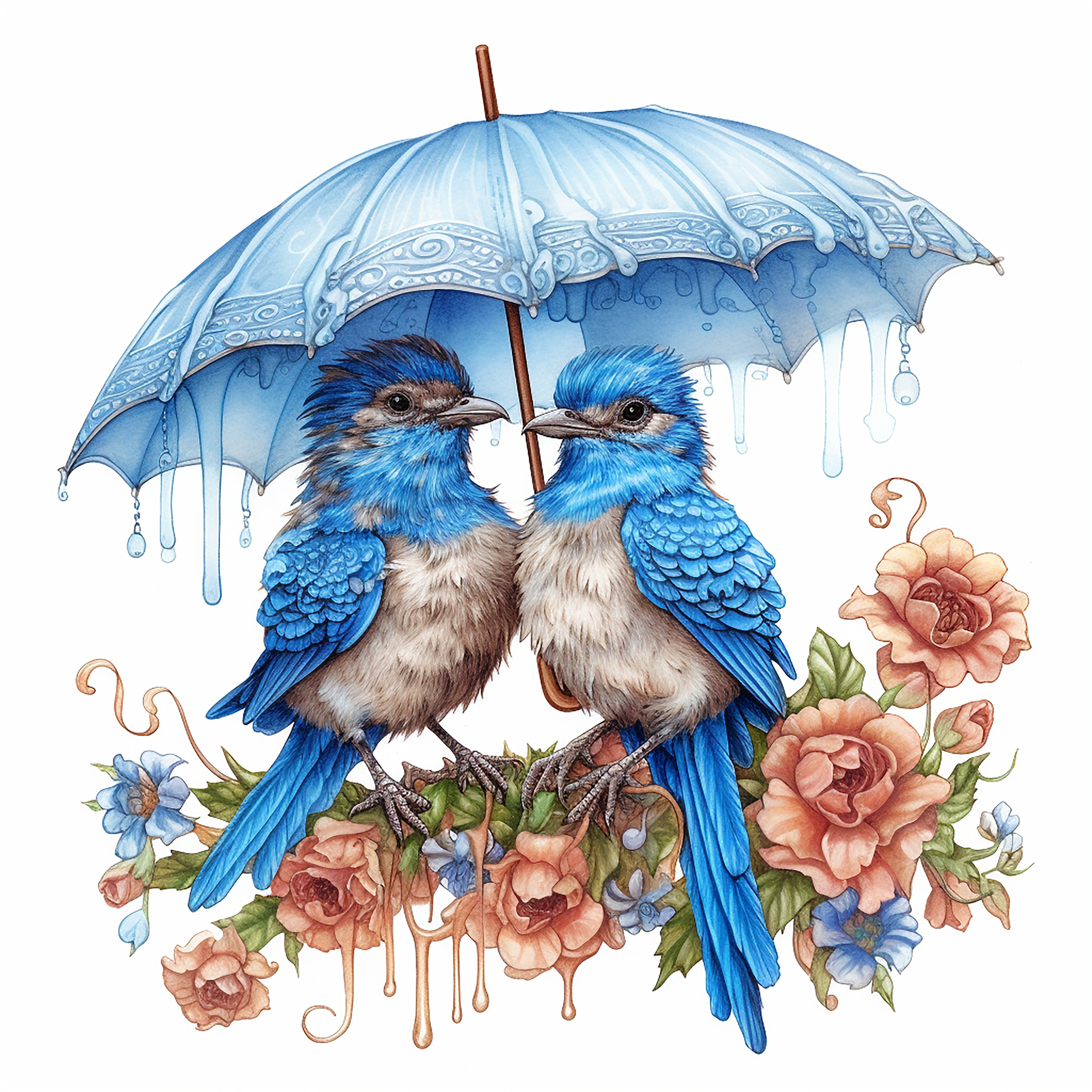 8 Birds Umbrella Clipart : 8 High Quality Images Collection perfect for ...