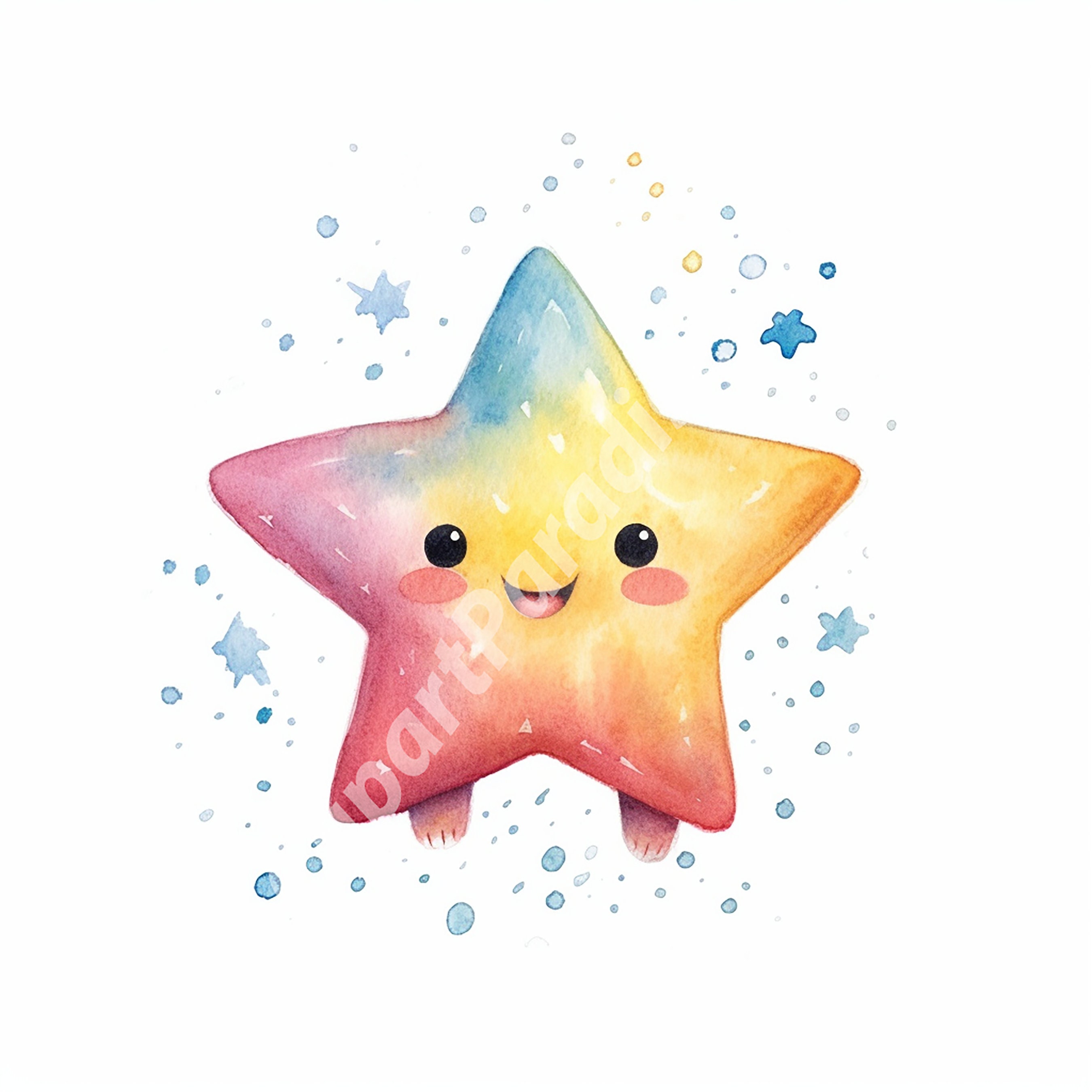 Funny Cute Star Clipart Collection 20 Clipart Image Star - Etsy