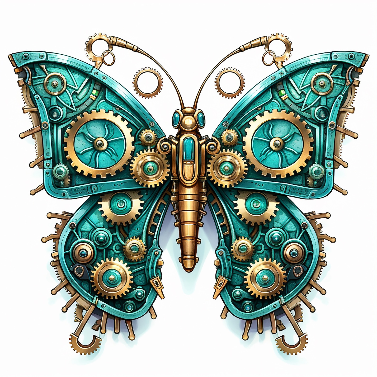 6 Steam Punk Butterfly Clip Art Collection: 6 High Quality Images for ...