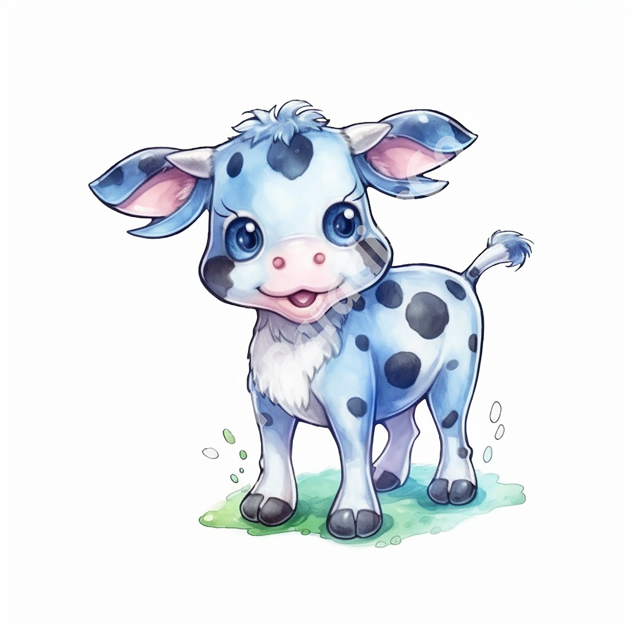 Cute Cow Clipart Collection 10 Clipart Image, Animal Design for Card ...