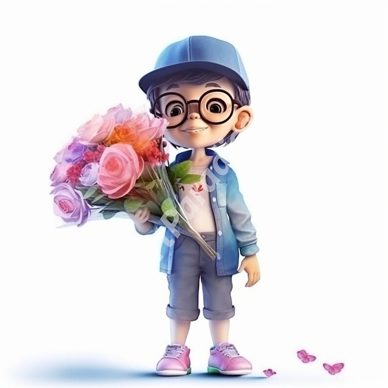 Cute Boy Clip Art Collection: 10 High Quality Images Series 8th Digital ...