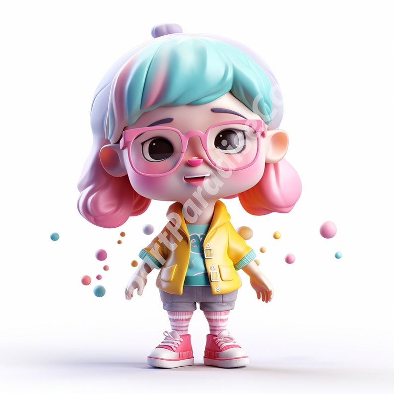 Cute Girl Clip Art Collection: 10 High Quality Images Series - Etsy