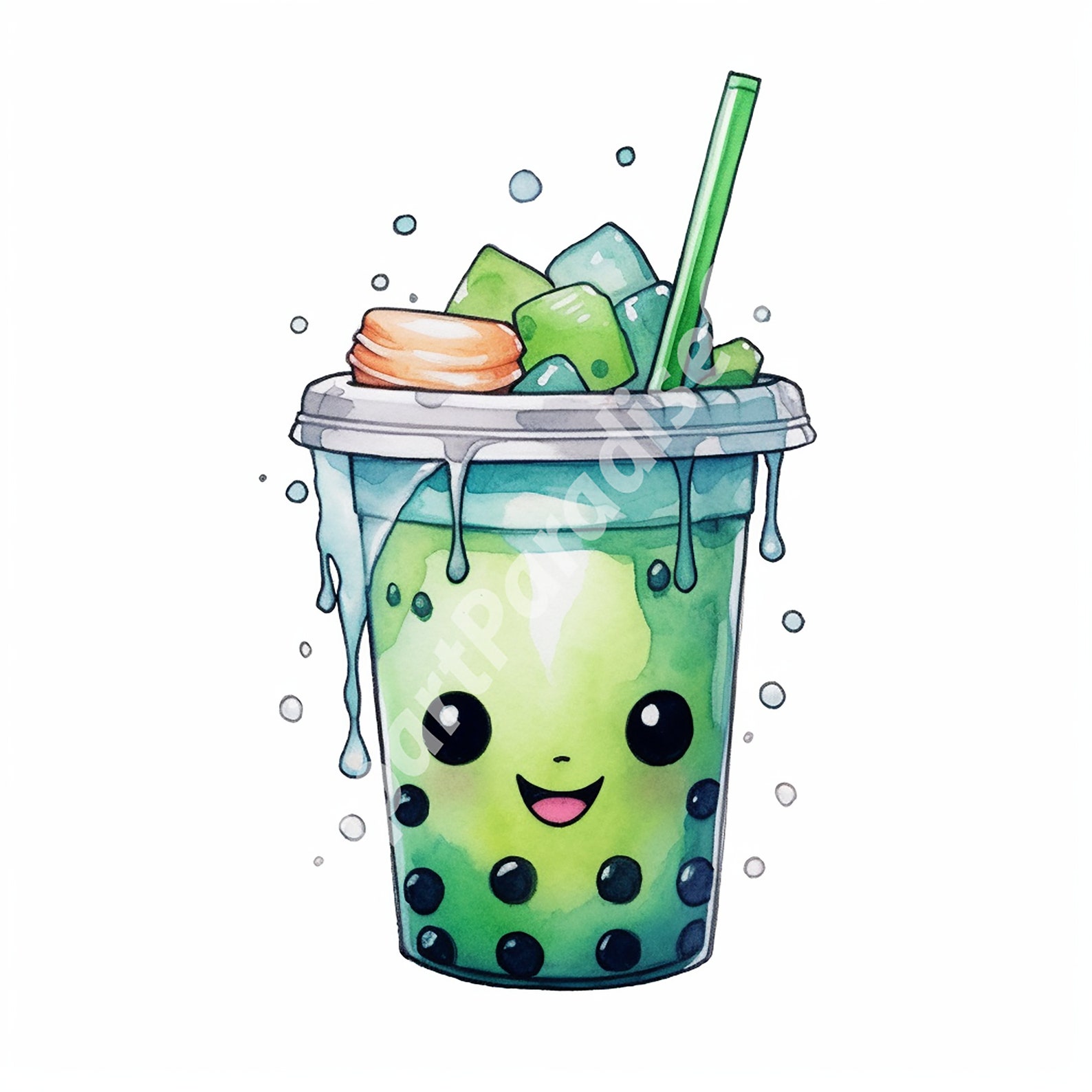 Bubble Tea Clipart, Boba Tea, Drink, Food Clipart, Food Art for Card ...