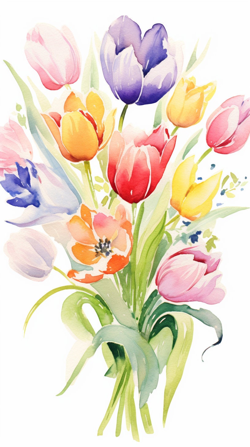 60 Flowers Clip Art Collection:60 High Quality Images for - Etsy