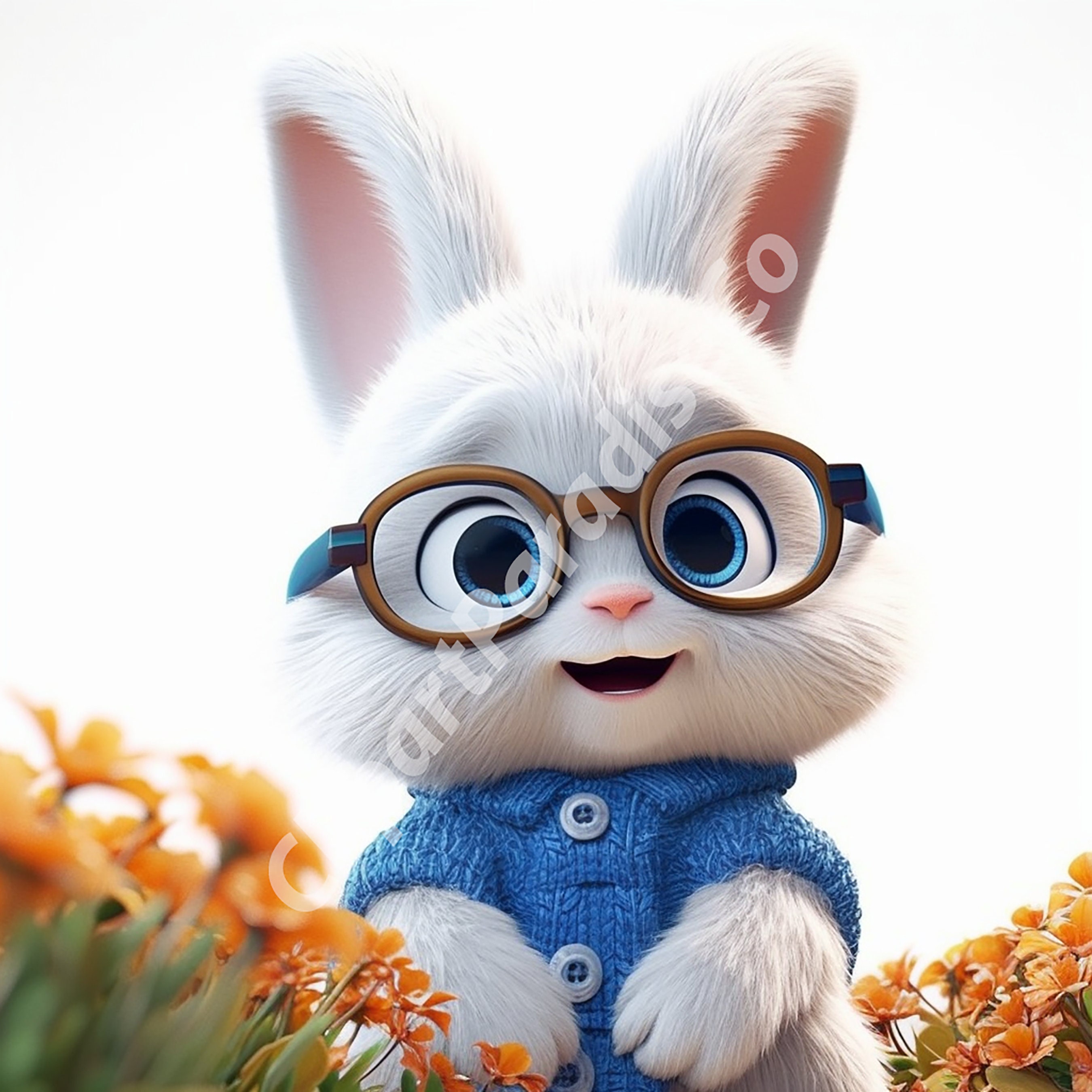 Bunny Clip Art Collection: 15 High Quality Images Bundle 3th Digital ...