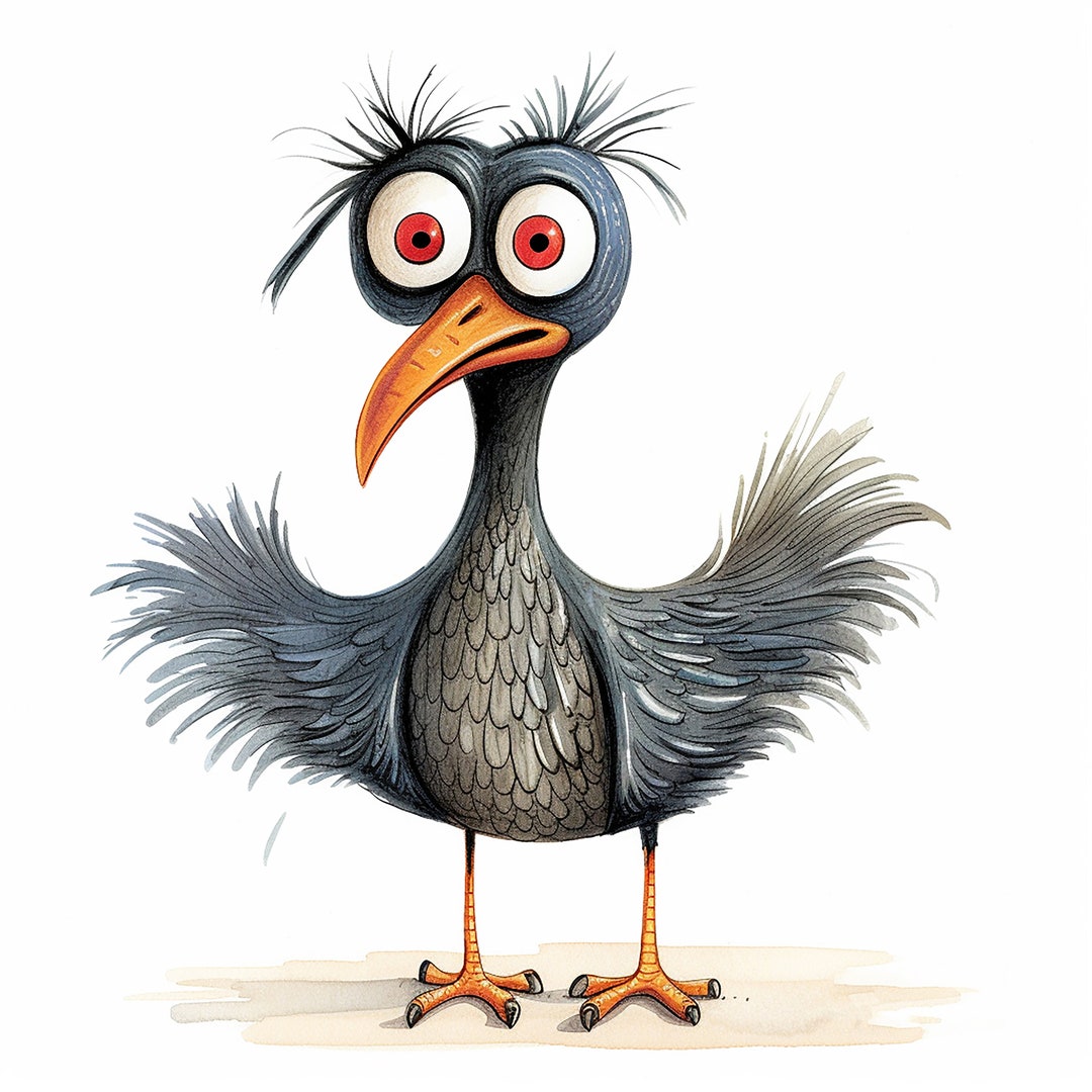 13 Cute Ugly Bird Clipart : 13 High Quality Images Collection -instant ...