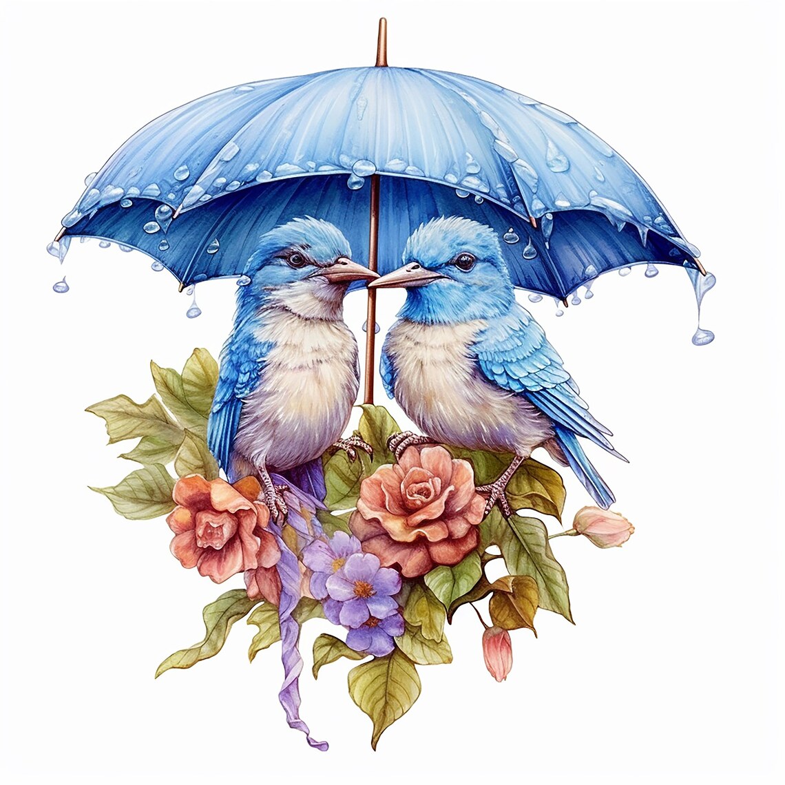 8 Birds Umbrella Clipart : 8 High Quality Images Collection perfect for ...