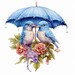 8 Birds Umbrella Clipart : 8 High Quality Images Collection -perfect ...