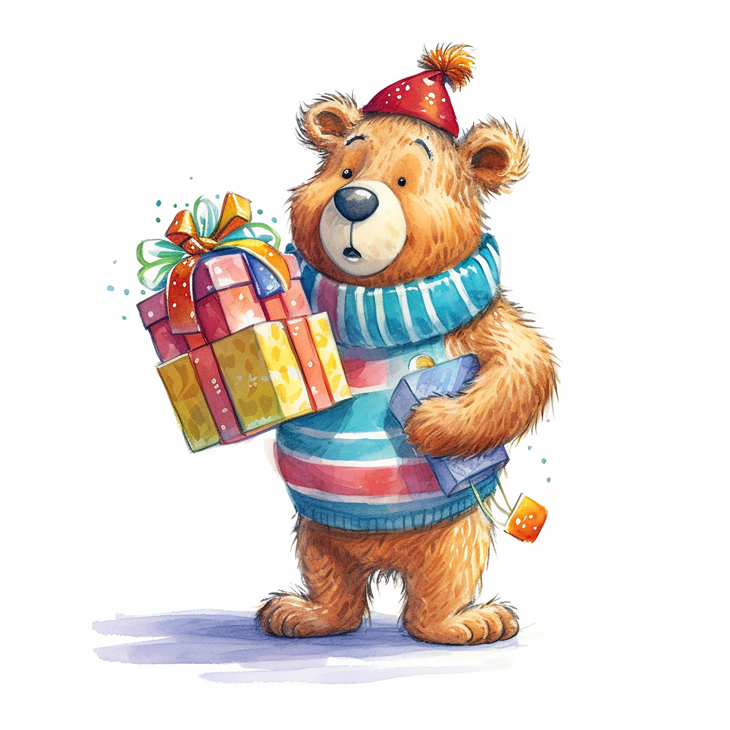 10 Christmas Bear Clipart : 10 High Quality Images Collection instant ...