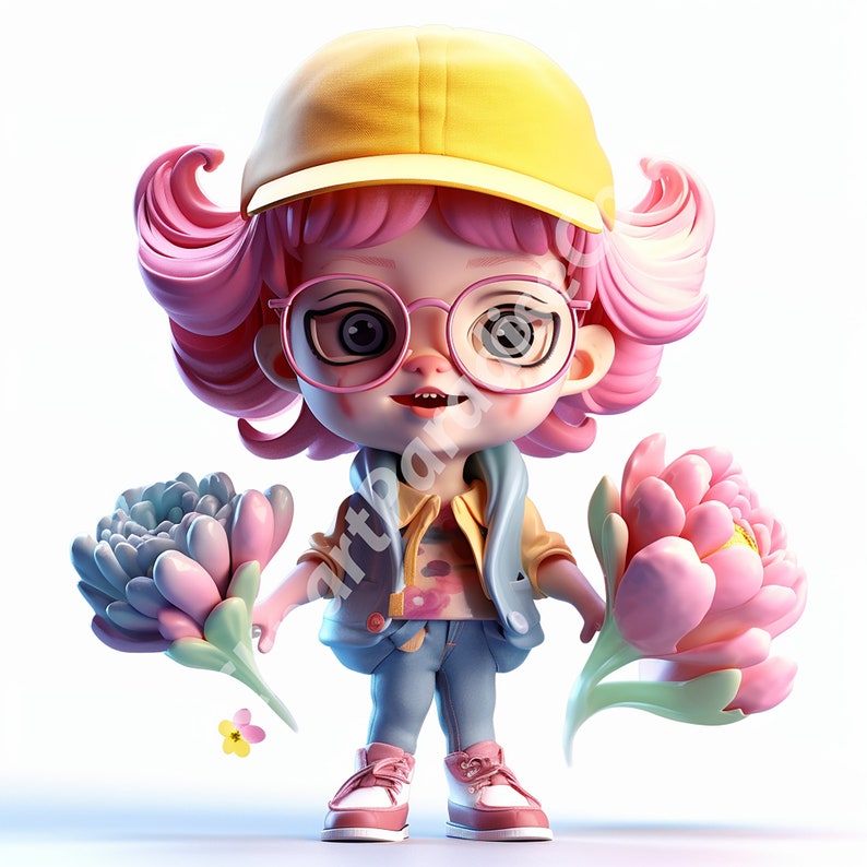 Cute Girl Clip Art Collection: 10 High Quality Images Series - Etsy