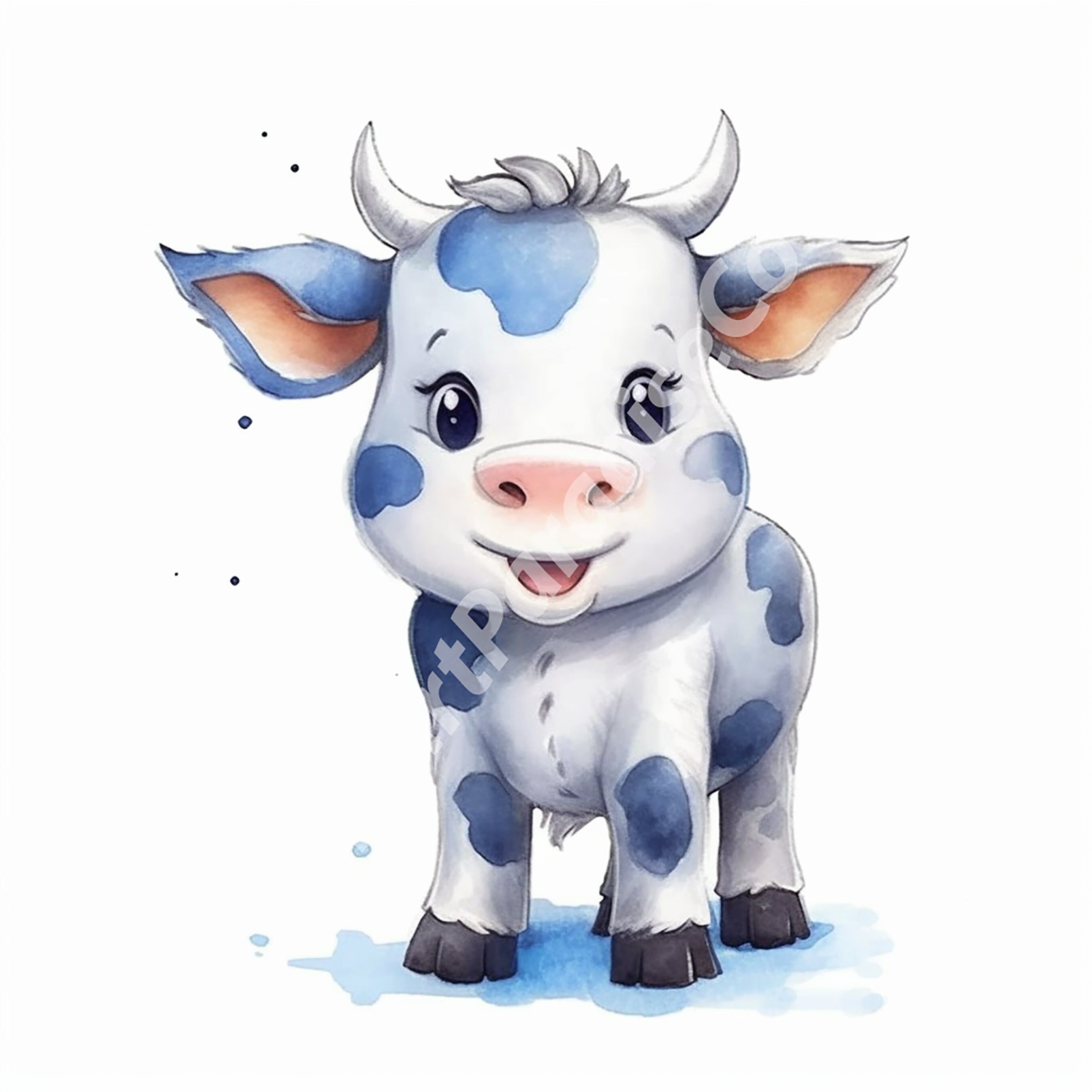 Cute Cow Clipart Collection 10 Clipart Image, Animal Design for Card ...