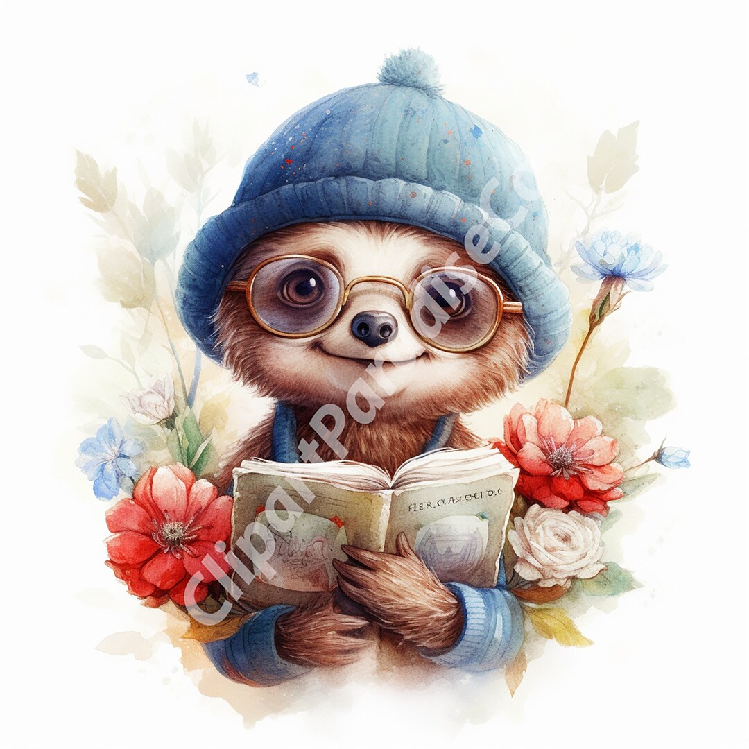 Sloth Clip Art Collection: 9 High Quality Jpgs Bundle 1th -pack 1th ...