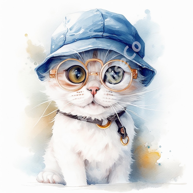 Cute Cat Clip Art Collection: 25 High Quality Images Bundle 1th Digital ...