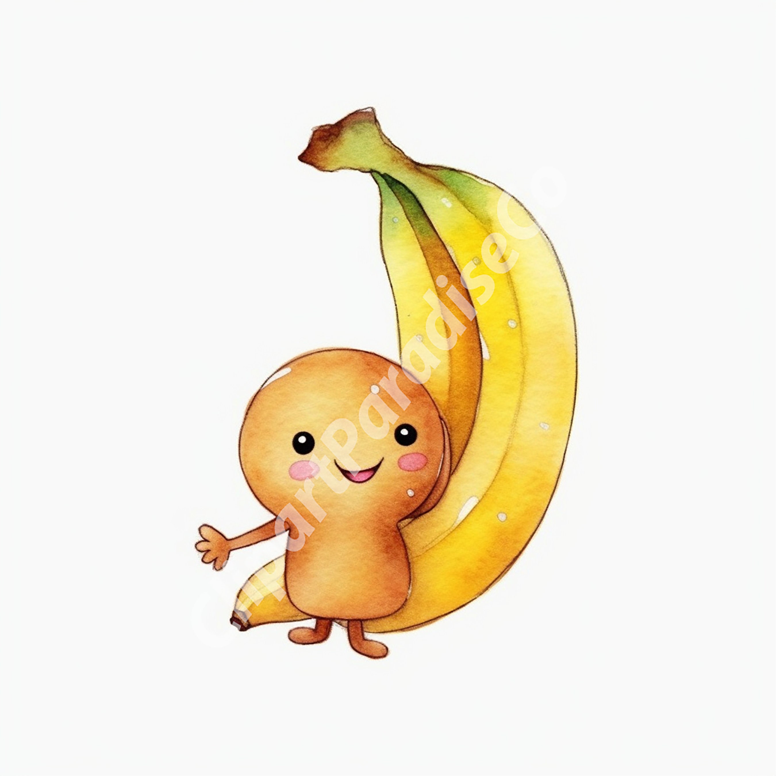 Cute Banana Clipart Collection 10 Clipart Image Kawaii - Etsy