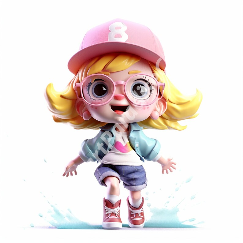 Cute Girl Clip Art Collection: 10 High Quality Images Series - Etsy