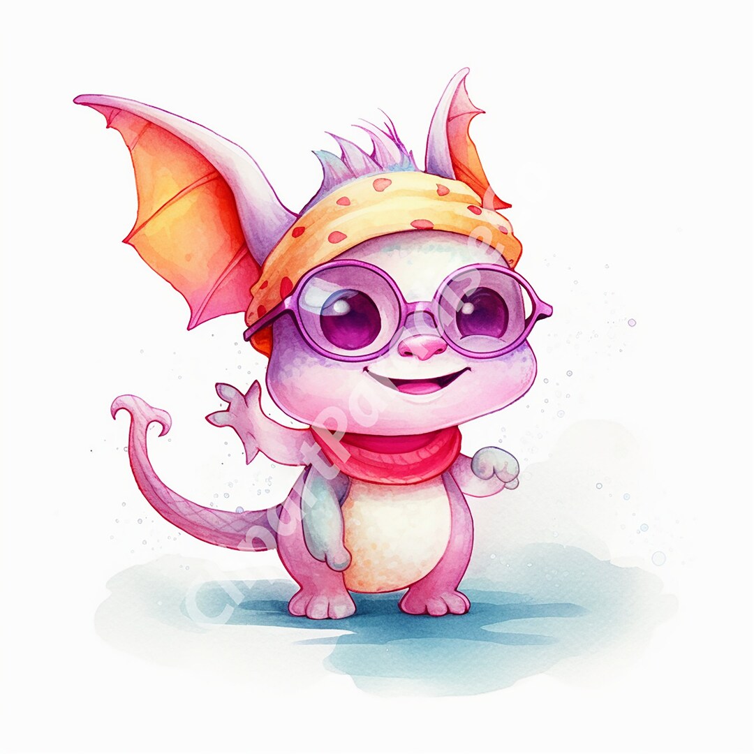 Cute Dragon Clip Art : 10 High Quality Images Bundle 4th- Digital ...