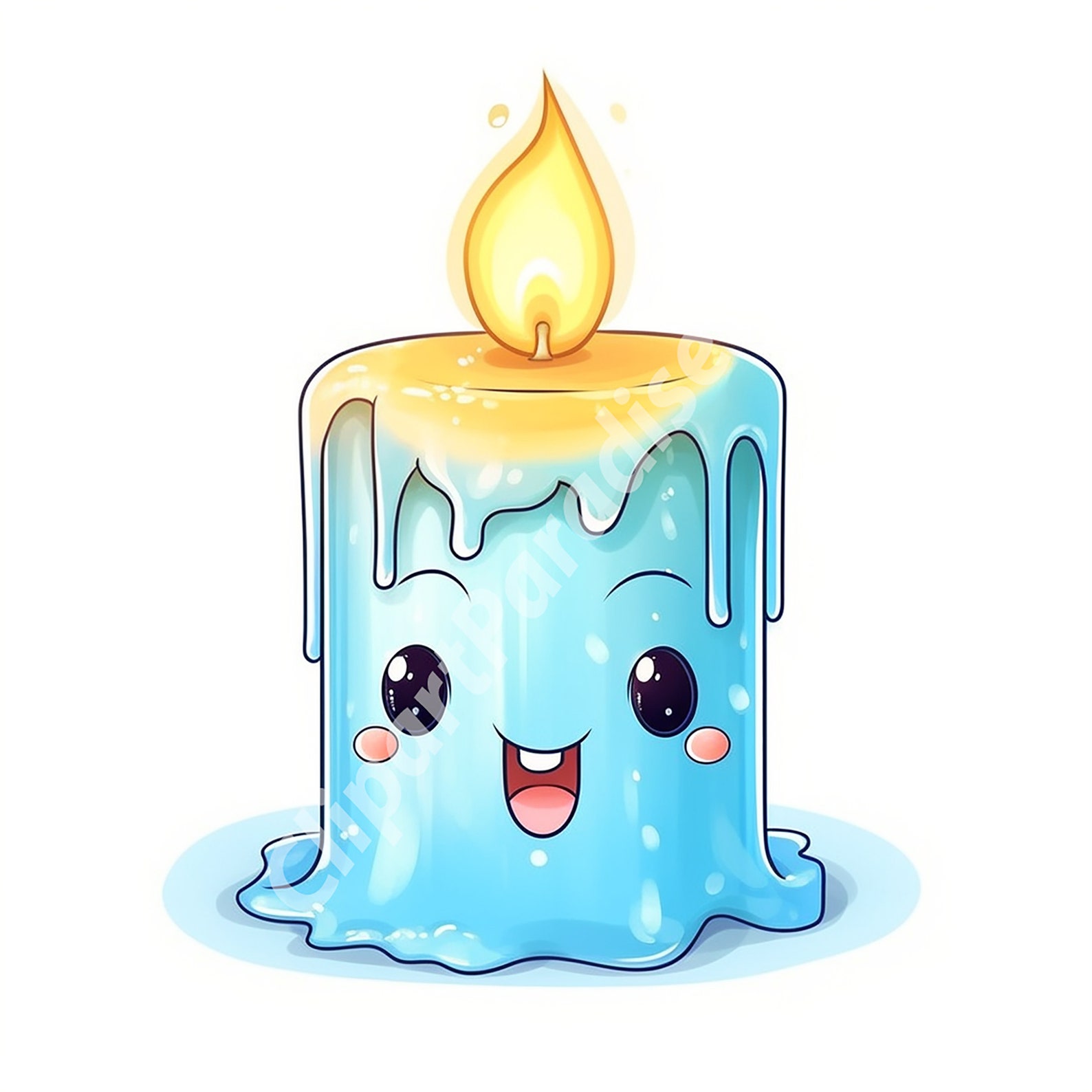 Cute Candle Clipart Collection- 12 Clipart Image, Kawaii Design ,candle ...
