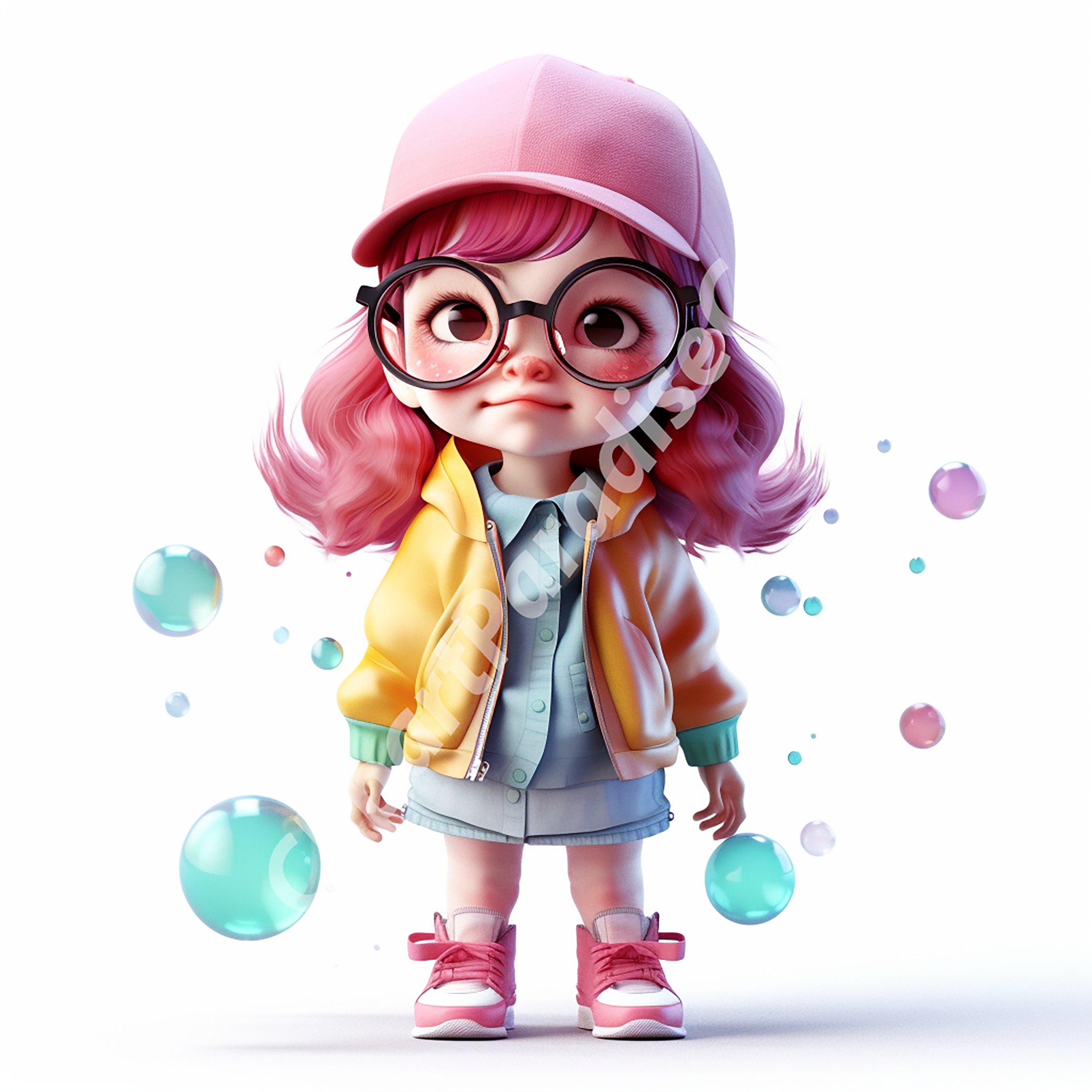 Cute Girl Clip Art Collection: 10 High Quality Images Series - Etsy