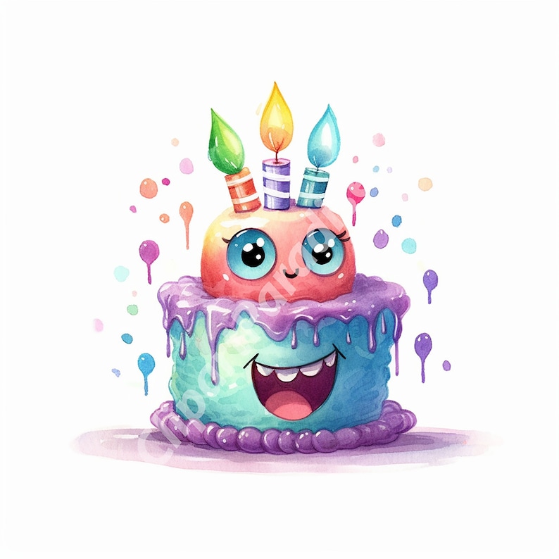 Cute Birthday Cake Clipart Collection 12 Clipart Image - Etsy