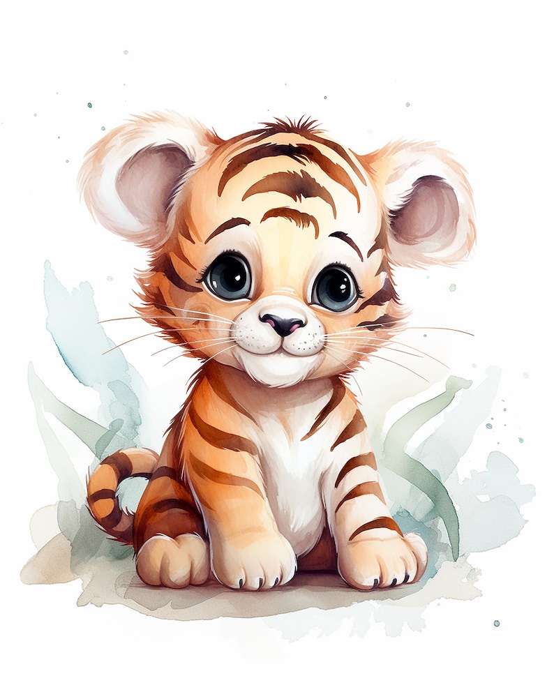 10 Cute Baby Lion Clipart : Water Color Jpg -instant Download -perfect ...