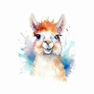 12 Cute Lama Clip Art Collection: 12 High Quality Images - Instant ...