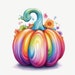 12 Halloween Colorful Pumpkin Clipart : 12 High Quality Images - Etsy