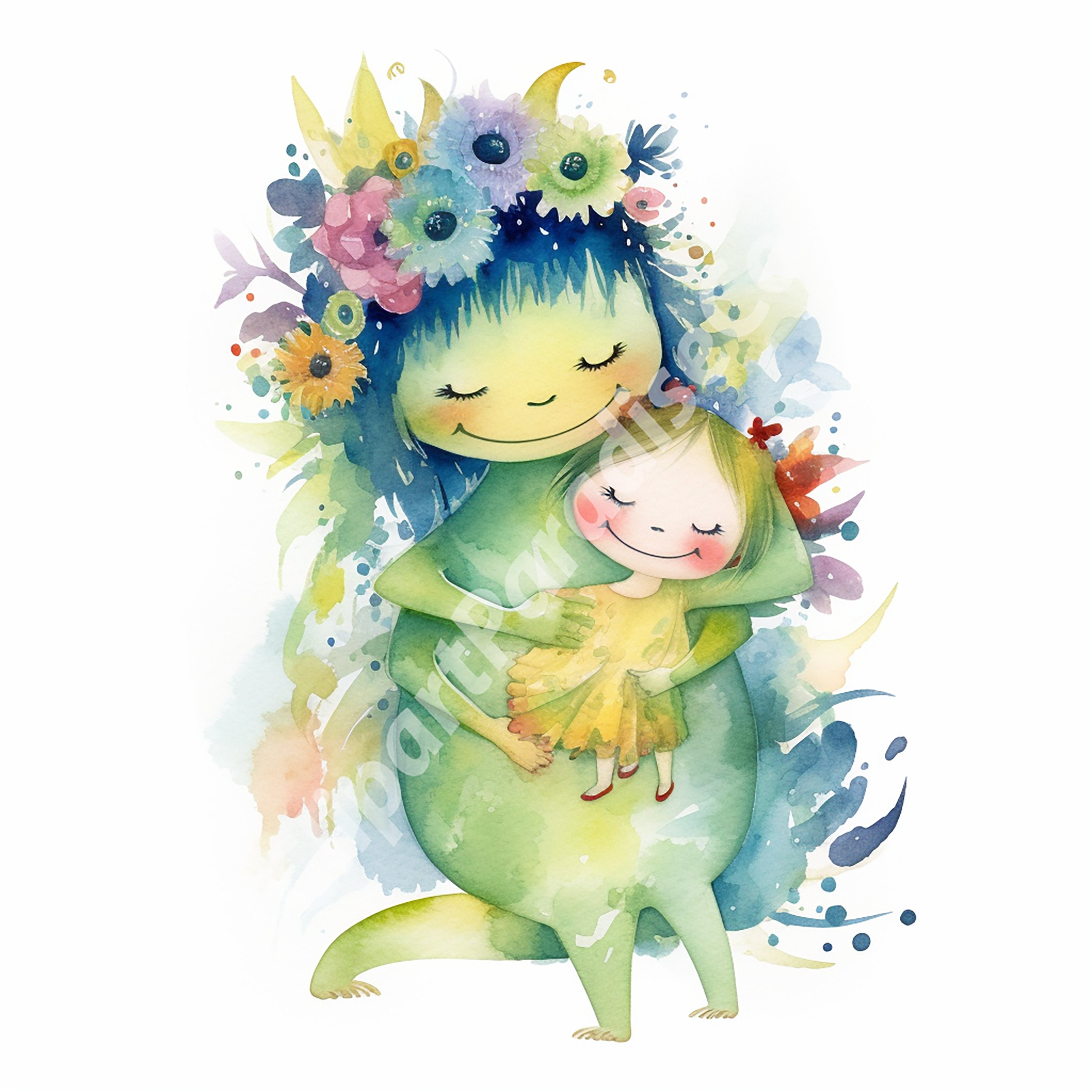 15 Monster Mother & Child Clipart Collection:15 High Quality - Etsy