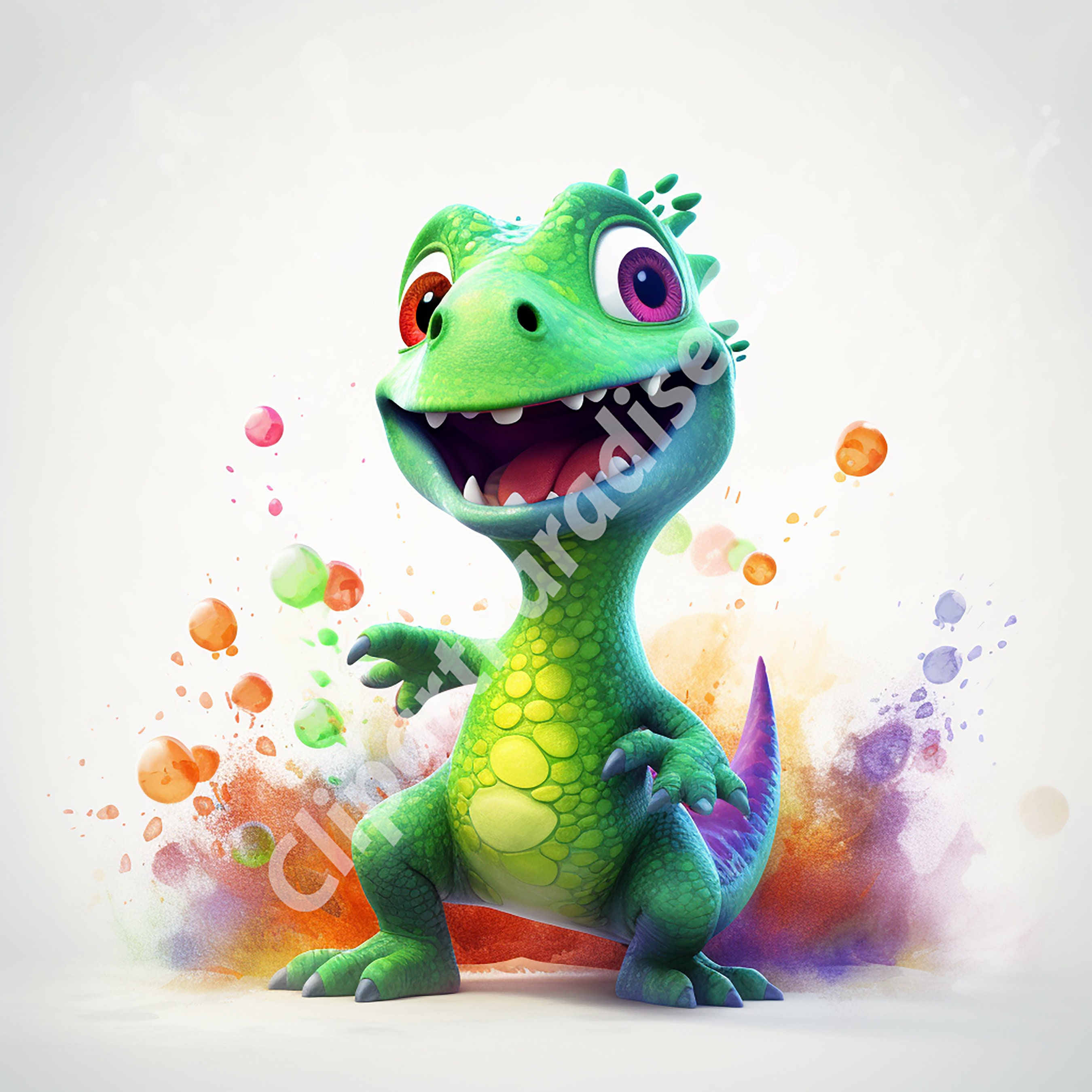 8 Cute Dinosaur Clip Art Collection: 8 High Quality Images for Digital ...