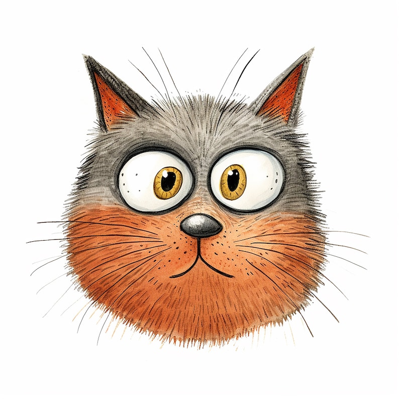 12 Cute Cat Face Clipart : 12 High Quality Images Collection instant ...