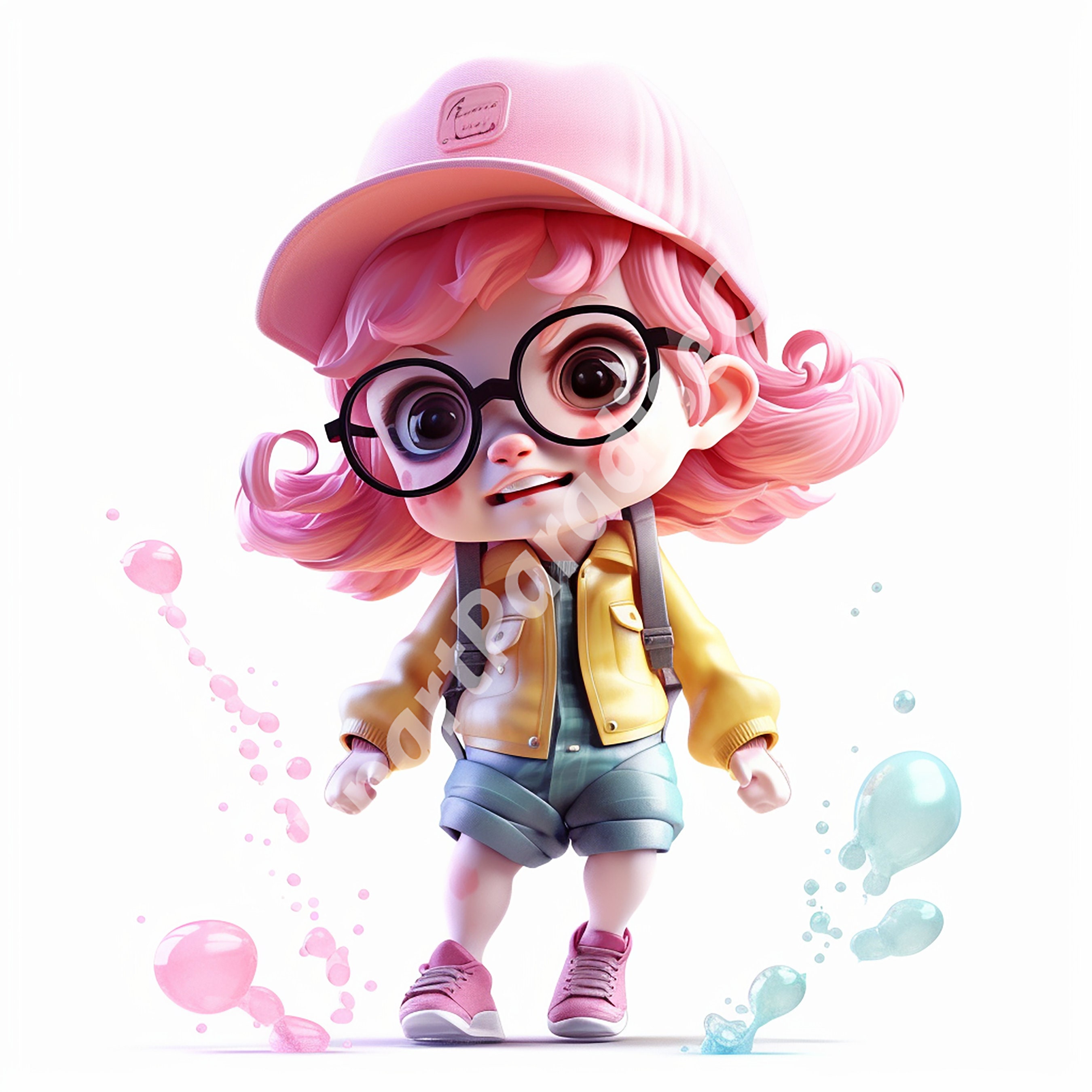 Cute Girl Clip Art Collection: 10 High Quality Images Series - Etsy