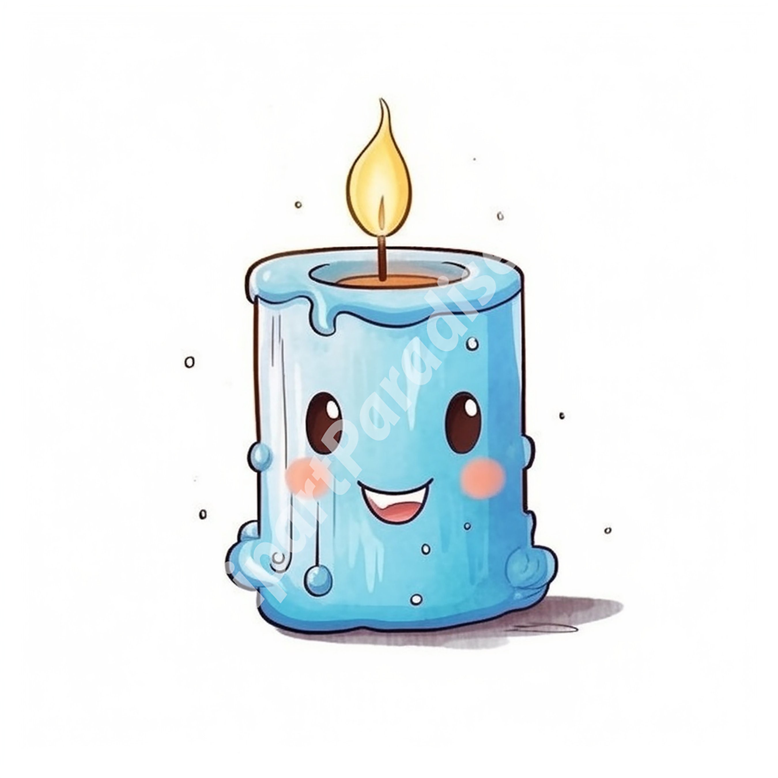 Cute Candle Clipart Collection 12 Clipart Image Kawaii - Etsy