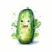 10 Cute Pickle Clip Art Collection: 10 High Quality Images for Digital ...