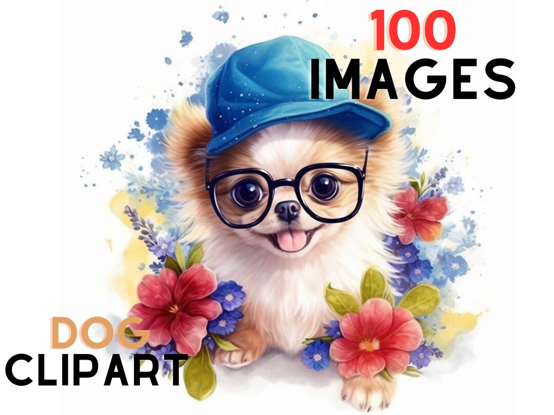 100 High Quality Jpgs- Cute Dogs MEGA PACK Clipart Collection, Digital ...