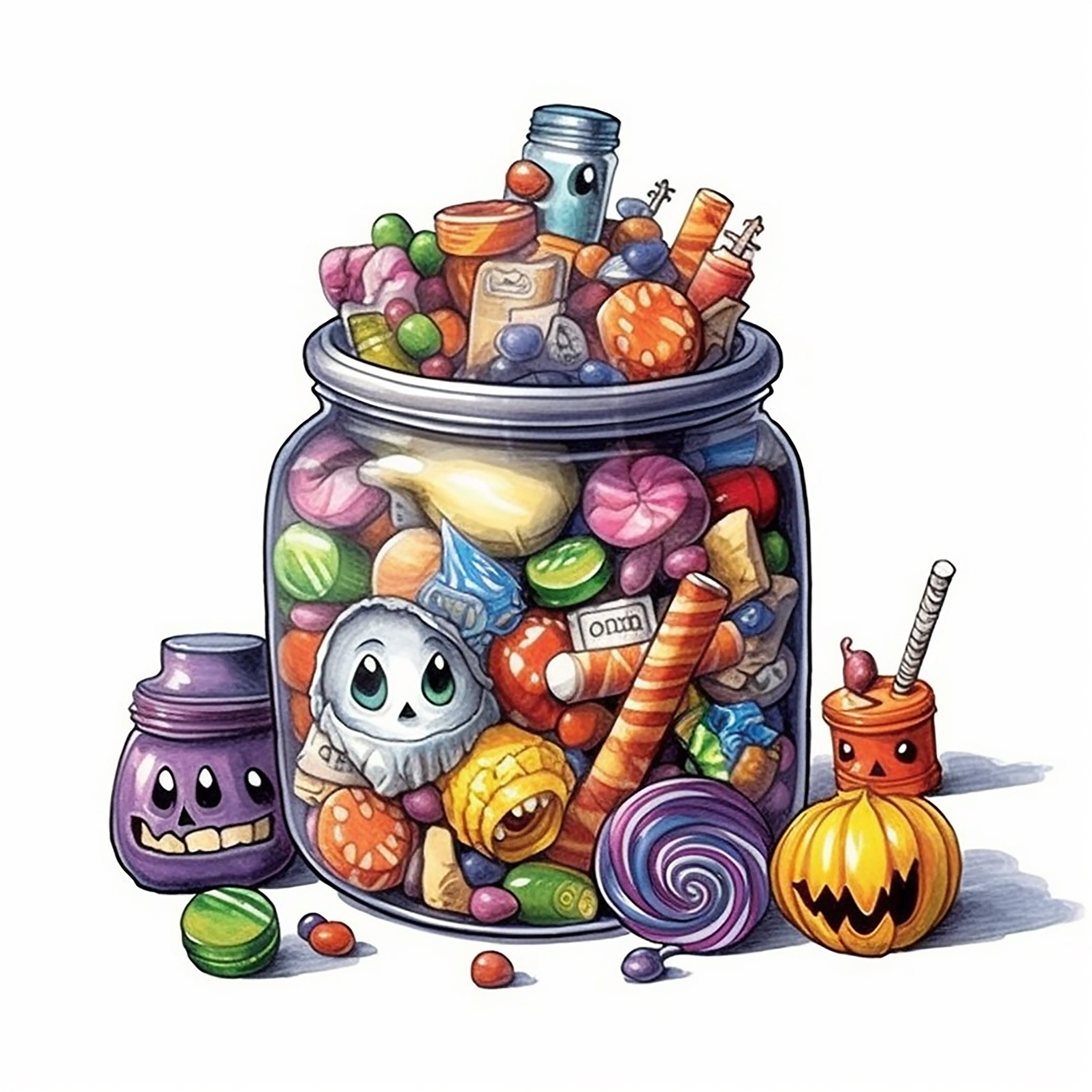12 Halloween Pumpkin Candy Clipart : 12 High Quality Images Collection ...
