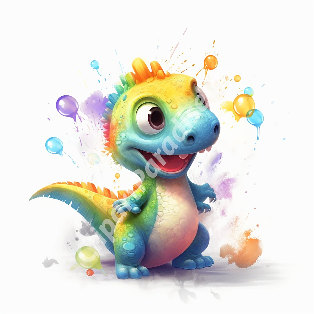 8 Cute Dinosaur Clip Art Collection: 8 High Quality Images for Digital ...