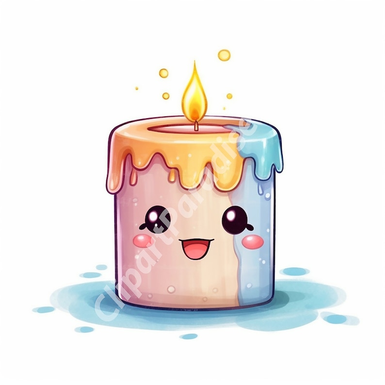Cute Candle Clipart Collection 12 Clipart Image, Kawaii Design ,candle ...