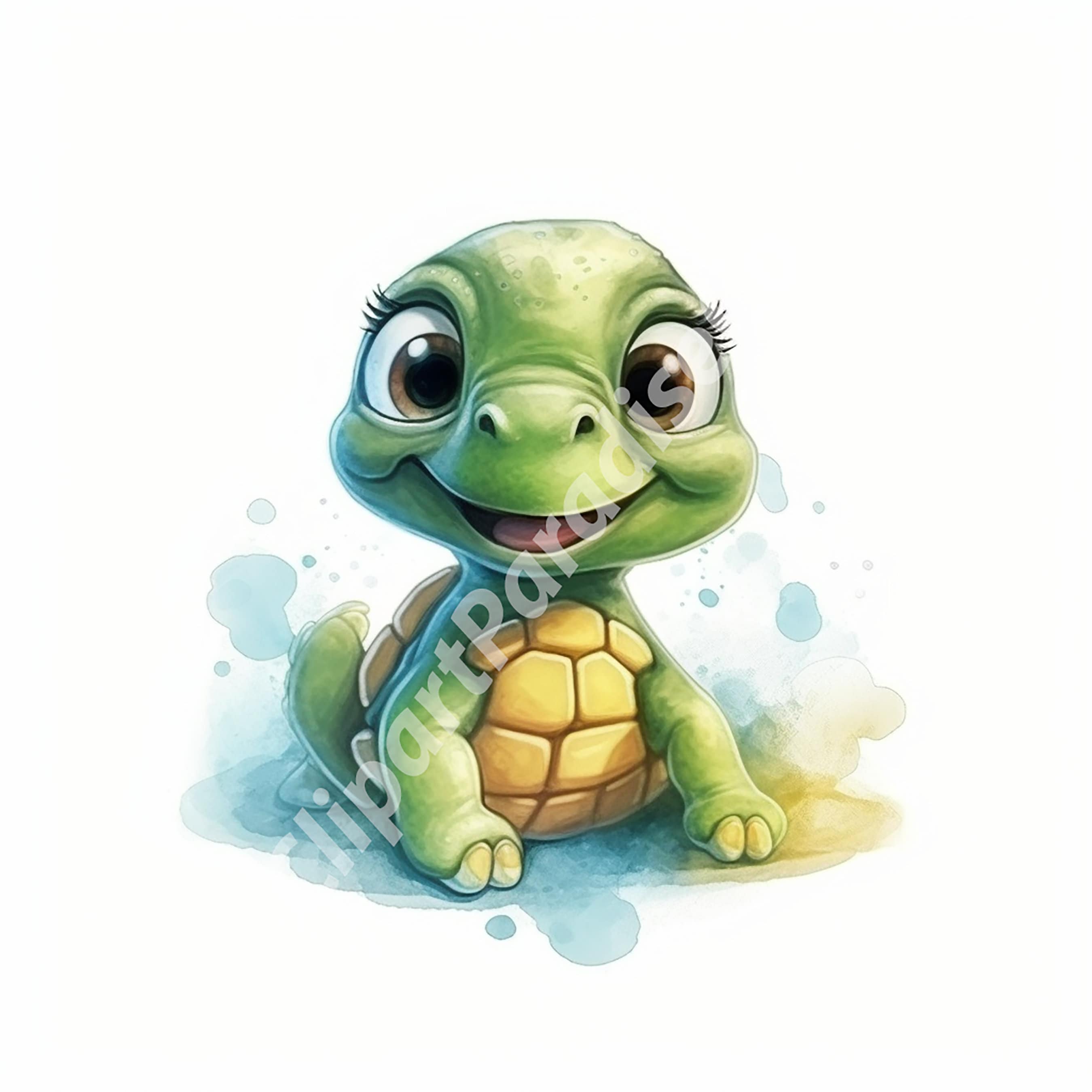 12 Cute Sea Turtle Clip Art Collection: 12 High Quality Images for ...