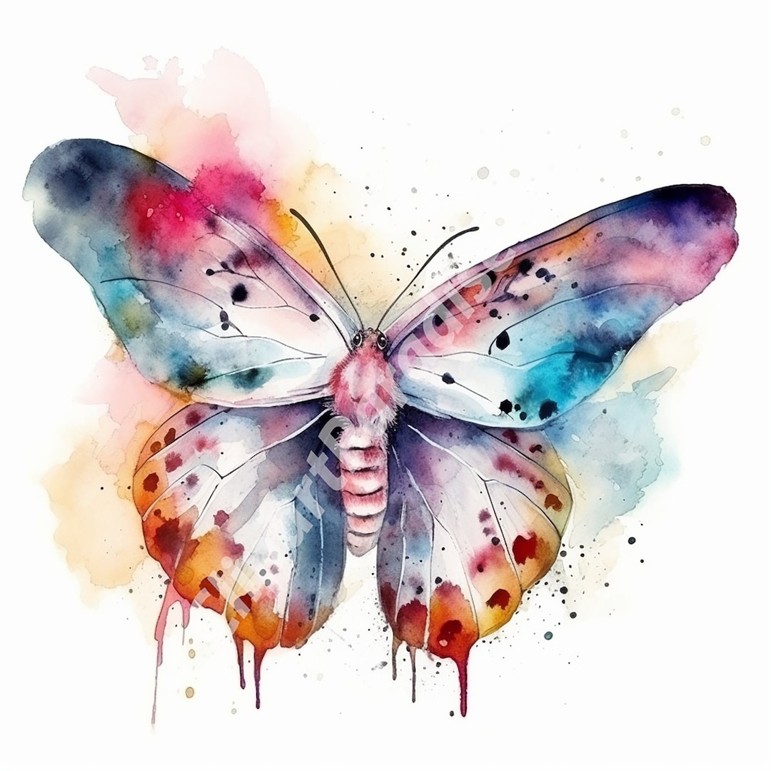 10 Boho Moth Clip Art Collection: 10 High Quality Images for Digital ...